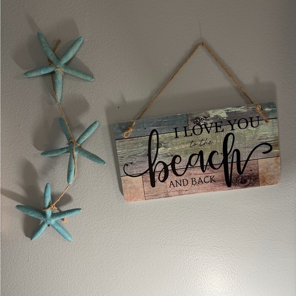 Wall Decor | Rustic Beach Wall Sign With Starfish Decor | Poshmark